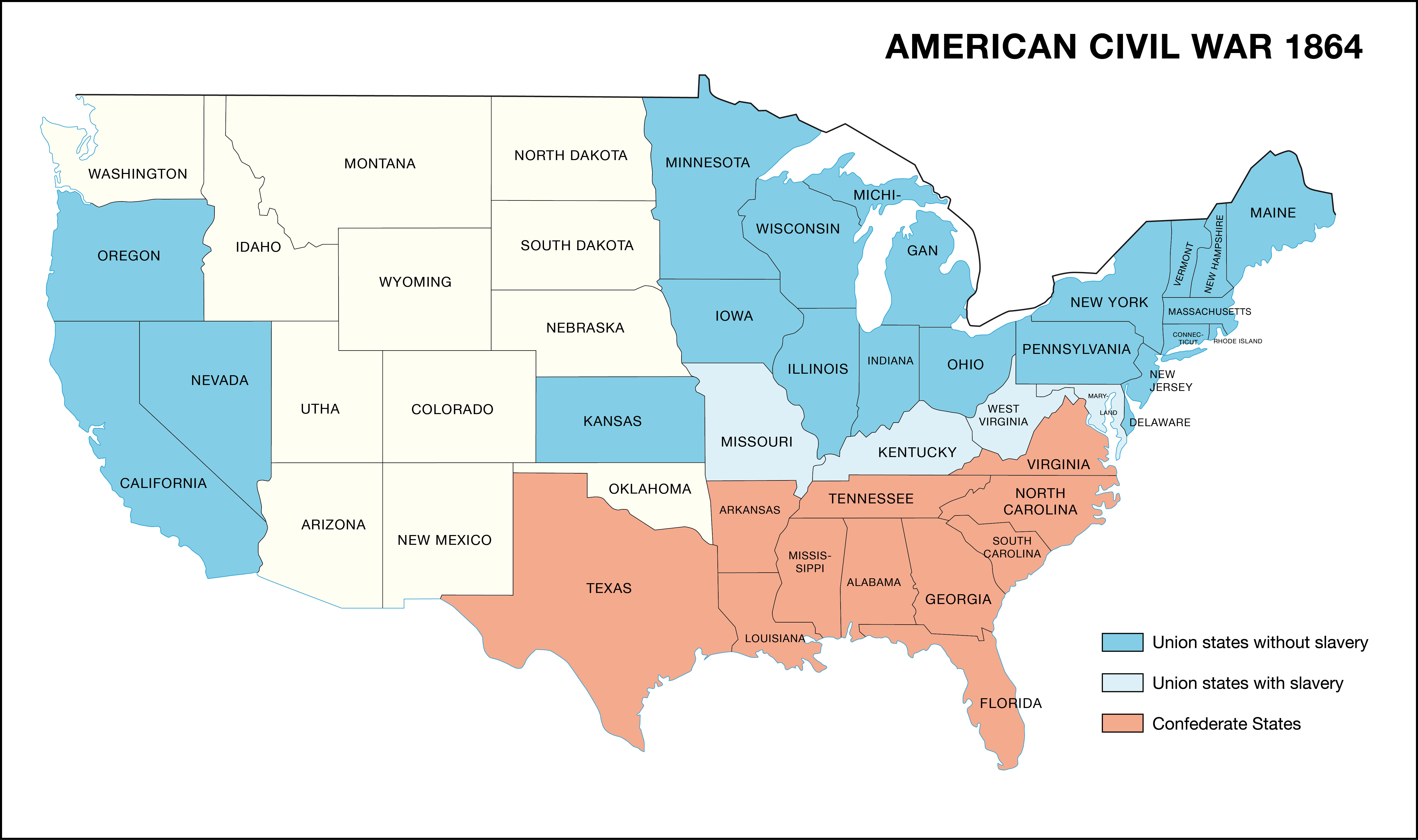 Les dates importantes de la guerre de Sécession
